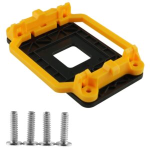 dgzzi cpu cooler bracket motherboard back plate heatsink fan stand base mount bracket holder for amd socket am2 am3, yellow