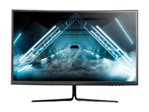 monoprice zero-g curved gaming monitor - 32in, 1500r, 16:9, 2560x1440p, wqhd, 165hz, hdmi, displayport, va technology, adaptive sync