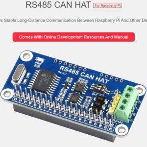 for Raspberry Pi,RS485 CAN HAT for Pi 4B/3B+/3B/2B/B+/A+/Zero/Zero W/WH/ 2W/2WH,RS485 CAN HAT Long-Distance Communication via RS485/CAN Functions MCP2515 CAN Controller SPI Interface