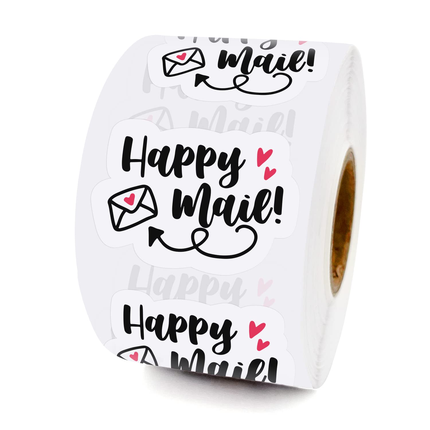 WHING Cute Happy Mail 1.5 Inch Thank You Stickers Labels, Small Business Online Shop Packaging Idea Sticker, 500pcs