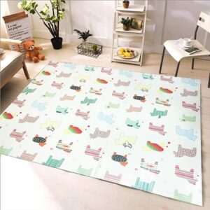 Baby Play Mat Reversible Children Playmat Crawling Mat Waterproof Double Sided Playmat for Kids Infants Toddler (47"x70"x0.2")