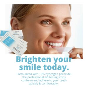 LumiSmiles Teeth Whitening Strips, Dissolving Professional Whitening Strips, 14 Treatments 28 Strips Formulated with 10% Hydrogen Peroxide. from The Makers of Lumineers