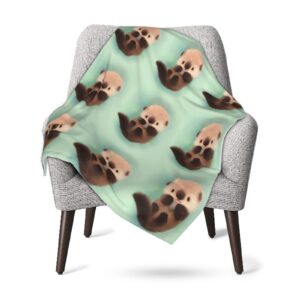 ismv swaddle blankets baby sea otters in green newborn blanket baby blanket comfy nursing blanket durable receiving blanket for baby girl or boy