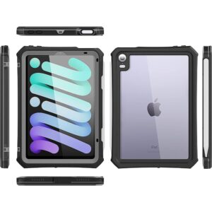 Sahara - Water-Resistant Case for iPad Mini (A17 Pro) and iPad Mini (6th Generation 2021), Black, (TB00062)