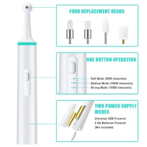 Electric Tooth Polisher, Household Dental Tartar Calculus Remover for Fighting Tooth Smoke and Tea Stains Teeth Whitening Cleaning Kit for People and Pet Dog