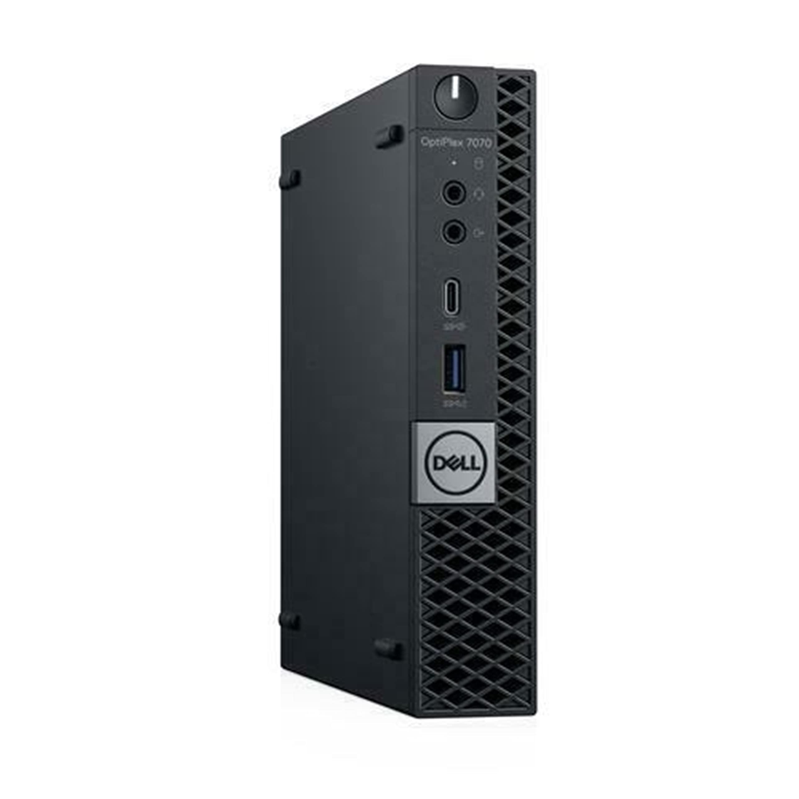 Dell Optiplex 7070 MicroTower 16GB 256GB SSD Core i7-8700T 2.4GHz Win10P, Black (Renewed)