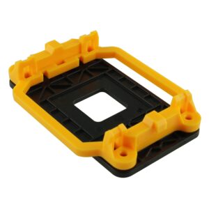 DGZZI CPU Cooler Bracket Motherboard Back Plate Heatsink Fan Stand Base Mount Bracket Holder for AMD Socket AM2 AM3, Yellow