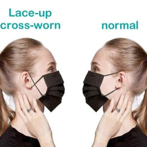 ZIYE 100 Pcs Non-medical Multicolor Disposable Face Masks, Breathable Non-woven Maskial Mouth Cover 3 Layer with Nose Clip Elastic Earloop 4Color