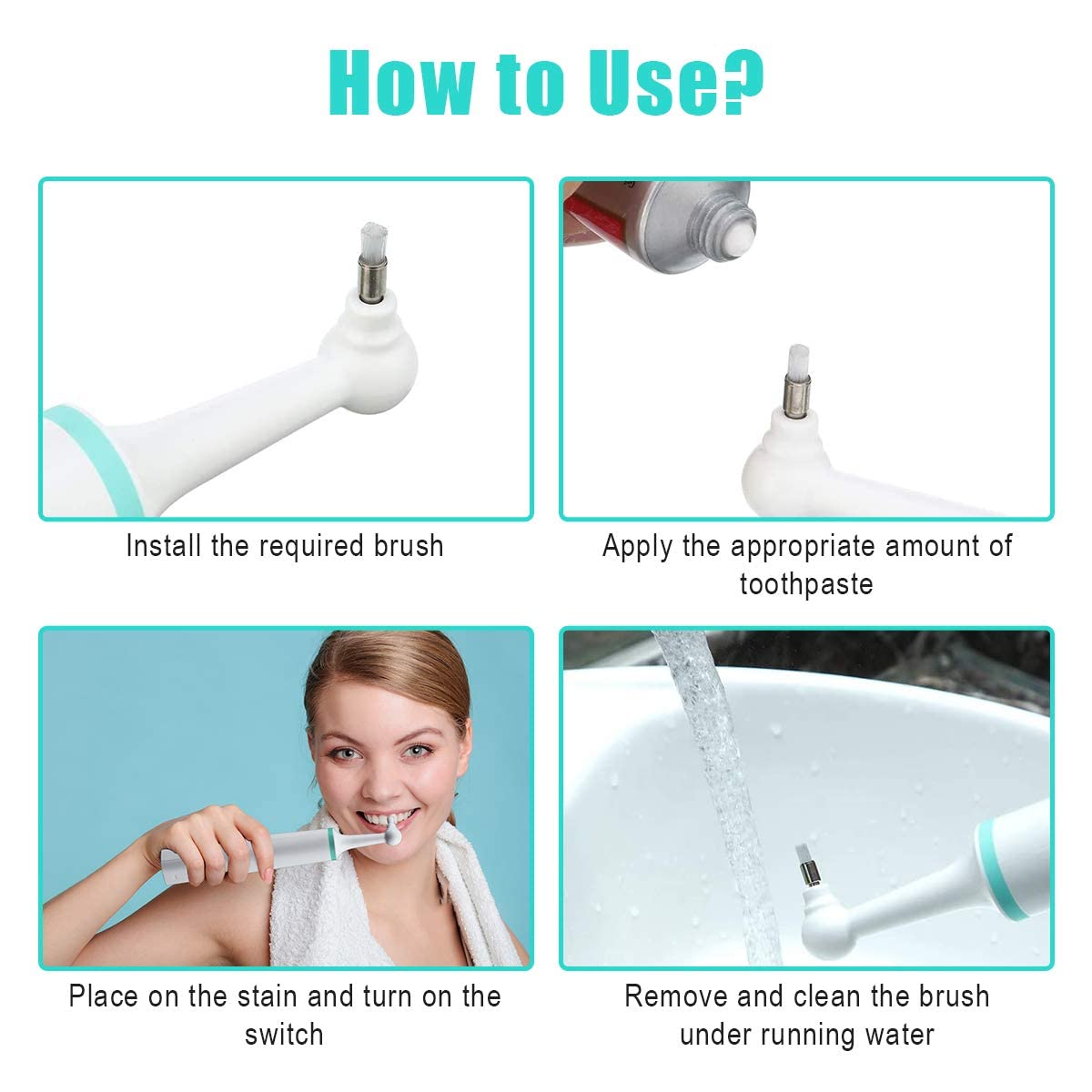 Electric Tooth Polisher, Household Dental Tartar Calculus Remover for Fighting Tooth Smoke and Tea Stains Teeth Whitening Cleaning Kit for People and Pet Dog