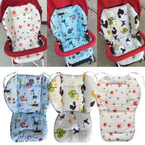 CHDHALTD Cart Seat Pad, Cartoon Warm Stroller Seat Mat Thick Kids Highchair Cushion Mat Booster for Baby Stroller Cushion Pad(03)