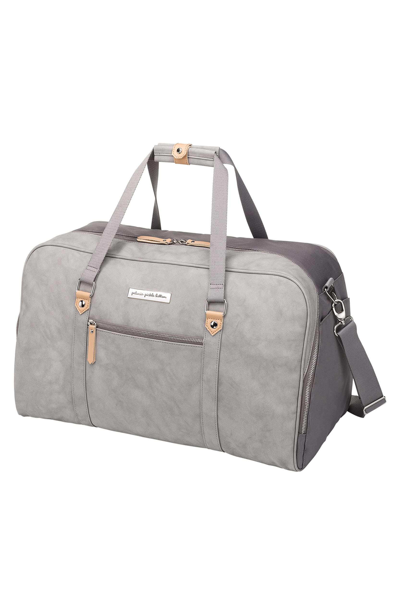 Petunia Pickle Bottom Inter-Mix Live for the Weekender Travel Bag | Travel Diaper Bag | Baby Diaper Bag | Stylish Bag and Organizer | Sophisticated and Spacious for On the Go Parents – Pewter