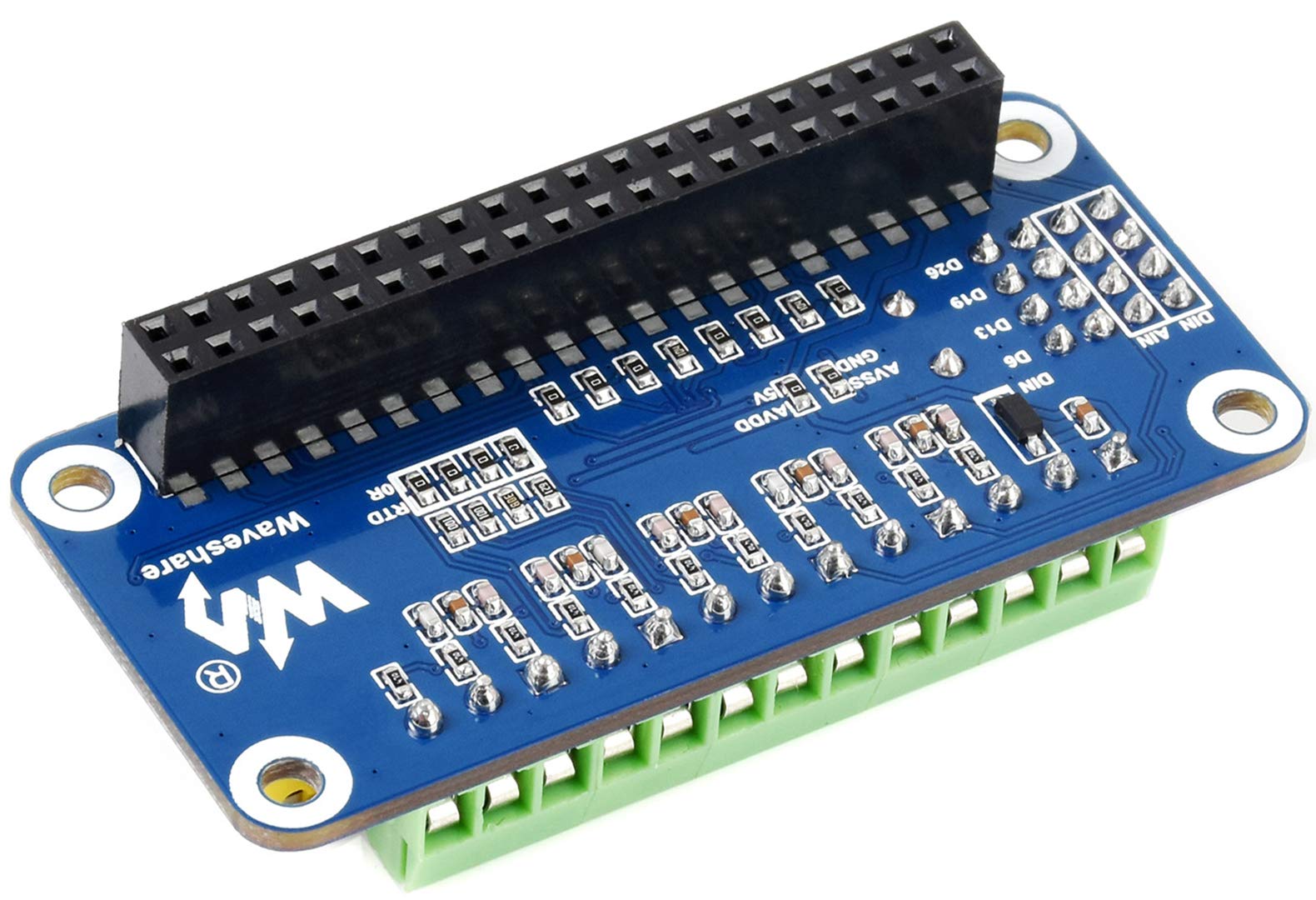 High-Precision AD HAT ADS1263 10-Channel 32-Bit ADC SPI Bus Low Noise Low Temperature Drift,for Raspberry Pi 4B/3B+/3B/2B/Zero/Zero W/Zero WH/2W and Jetson Nano