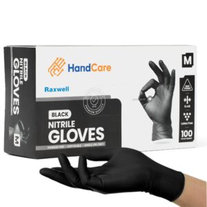 heavy duty black nitrile gloves - 6 mil nitrile gloves, black tattoo gloves, cleaning, cooking, mechanic, medical gloves