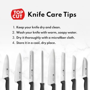 New Star Foodservice Top Cut 1029260 Swedish 14C28N Steel Chef Knife, 10-Inch