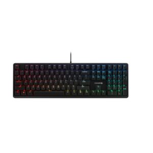 cherry mx rgb mechanical keyboard with mx red silent gold-crosspoint key switches for typists, programmers, creator, coder, work in the office or at home g80-3000n rgb (full size)