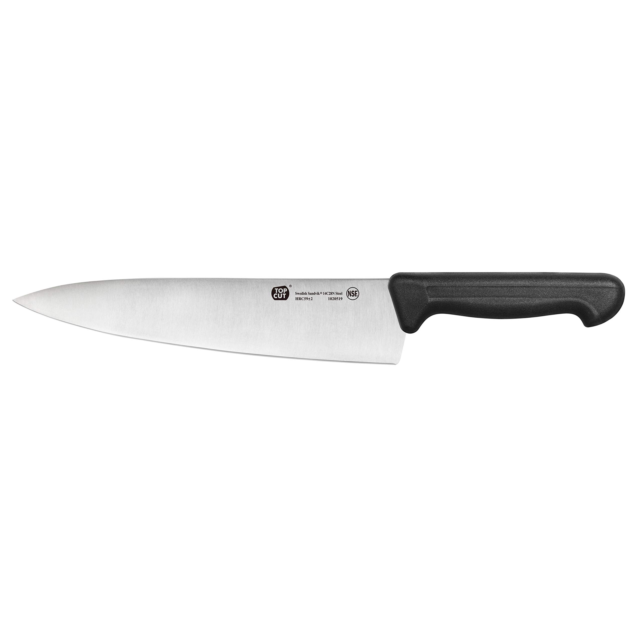 New Star Foodservice Top Cut 1029260 Swedish 14C28N Steel Chef Knife, 10-Inch