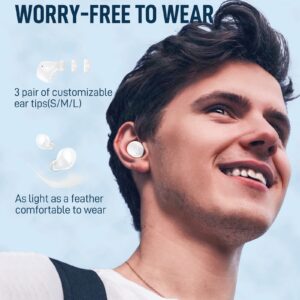 PISEN Wireless Earbuds, Bluetooth Earbuds Waterproof Noise Cancelling Earbuds Wireless Bluetooth in Ear with Mics Premium Sound for Sport, Work, Home Office