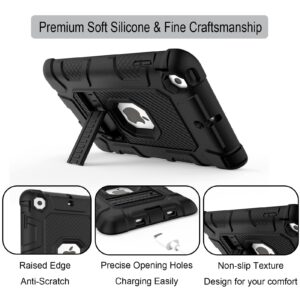 TIMISM Case for iPad Mini 1 2 3 with Kickstand, 3 in 1 Heavy Duty Shockproof Hybrid Three Layer Protective Cover for iPad Mini 1st 2nd 3rd Generation, Black