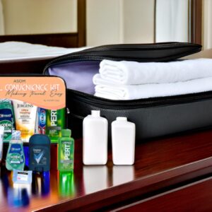 Asom Toiletry Travel Kit - 20 Piece TSA Approved Personal Care & Hygiene Essentials Set for Men & Women, Pre-Filled Convenience for Travel, Airplane Carry-On Ready.