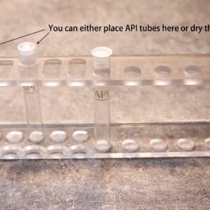 Ackers Transparent Acrylic Test Tube Bottle Small Glass Holder,Built-in Handle, 25 Tube Capacity, 0.7" (18mm) Holes for 10ML Test Tubes