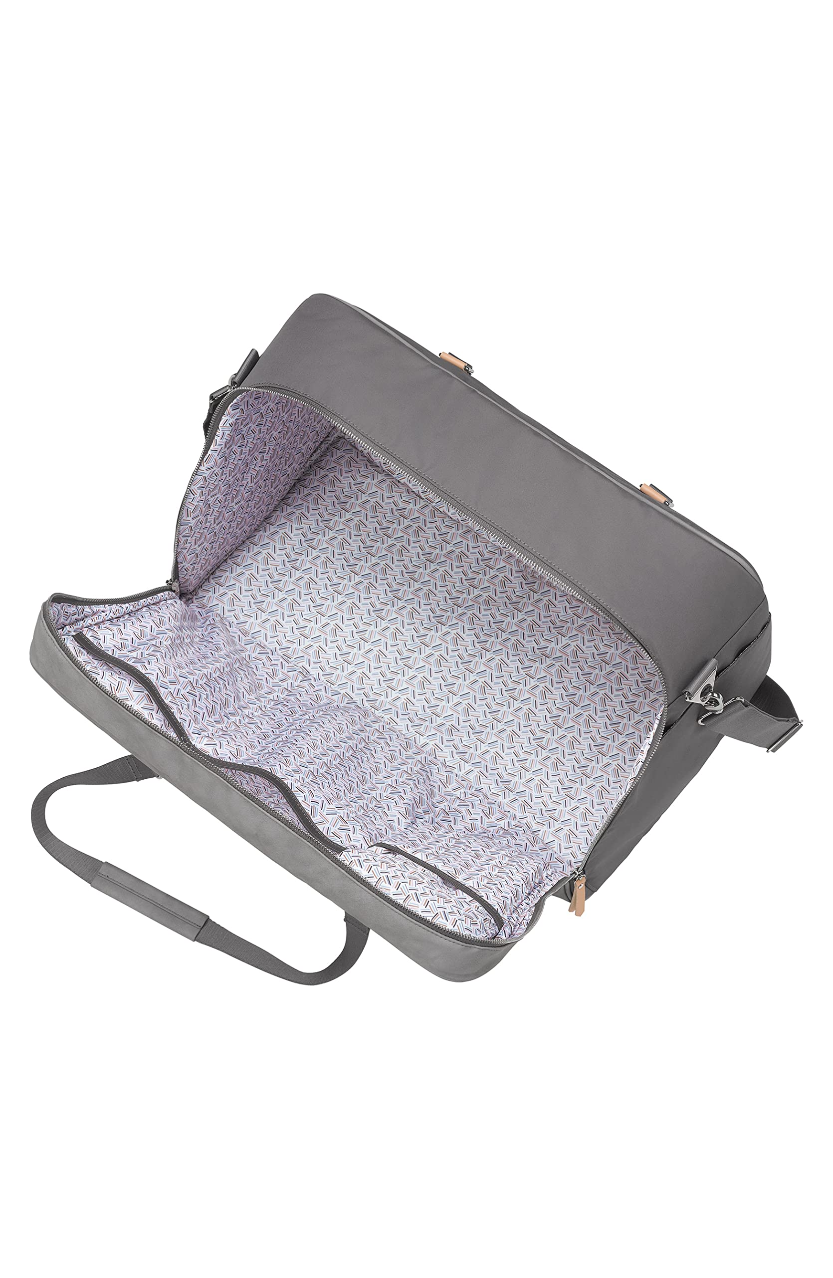 Petunia Pickle Bottom Inter-Mix Live for the Weekender Travel Bag | Travel Diaper Bag | Baby Diaper Bag | Stylish Bag and Organizer | Sophisticated and Spacious for On the Go Parents – Pewter