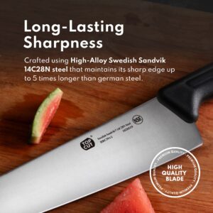 New Star Foodservice Top Cut 1029260 Swedish 14C28N Steel Chef Knife, 10-Inch