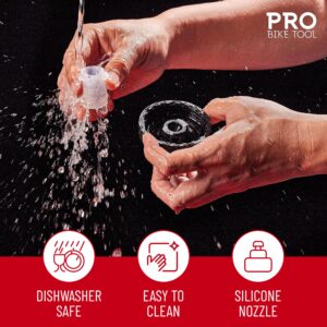 PRO BIKE TOOL Bike Water Bottle 550 ml 19 oz -for All Fitness and Cycling - Soft Silicone Mouthpiece – Fast Flow Valve - Easy Squeeze Bidon (White)