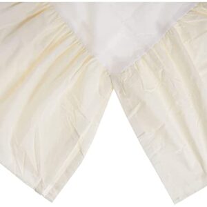 TL Care 100% Cotton Percale Mini Crib Skirt, Ecru