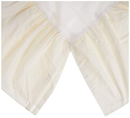 TL Care 100% Cotton Percale Mini Crib Skirt, Ecru