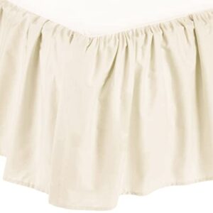 TL Care 100% Cotton Percale Mini Crib Skirt, Ecru