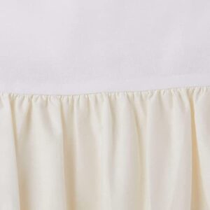 TL Care 100% Cotton Percale Mini Crib Skirt, Ecru