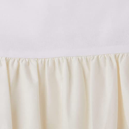 TL Care 100% Cotton Percale Mini Crib Skirt, Ecru