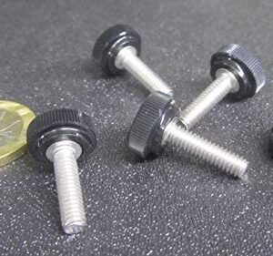 Stainless Plastic Head Knurled Thumb Screws FT 8-32 x .625" Length 25 Pcs