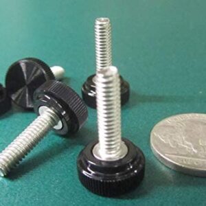 Stainless Plastic Head Knurled Thumb Screws FT 8-32 x .625" Length 25 Pcs