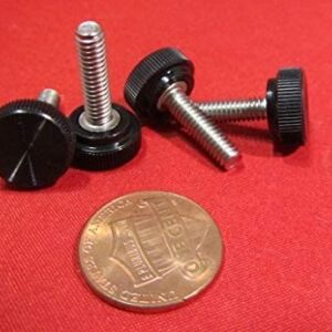 Stainless Plastic Head Knurled Thumb Screws FT 8-32 x .625" Length 25 Pcs