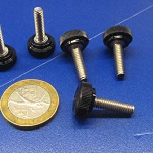 Stainless Plastic Head Knurled Thumb Screws FT 8-32 x .625" Length 25 Pcs