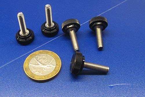 Stainless Plastic Head Knurled Thumb Screws FT 8-32 x .625" Length 25 Pcs