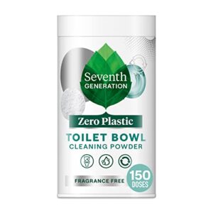 seventh generation zero plastic toilet bowl powder foaming cleaner fragrance free 12.3 oz