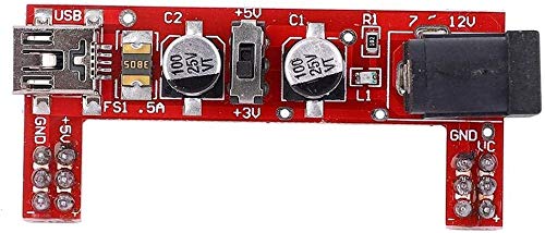 ZYM119 B10 2 Channel 5/3.3V Red Bread Board Power Module Input 6.5~12V DC, for Industrial Electronic Components (excluding Breadboard) Spot Steuermodul Circuit Board