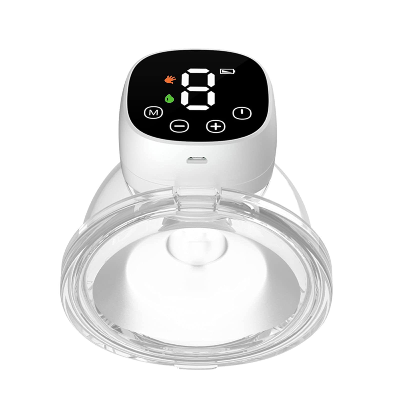 Noasage Wearable Breast Pump, Hands Free Breast Pump with LCD Display, Anti-Spill Ultra-Quiet and Painless Portable Breast Pump, with 3 Modes and 9 Levels, 24 mm Flange