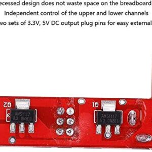 ZYM119 B10 2 Channel 5/3.3V Red Bread Board Power Module Input 6.5~12V DC, for Industrial Electronic Components (excluding Breadboard) Spot Steuermodul Circuit Board