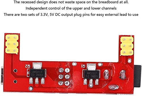 ZYM119 B10 2 Channel 5/3.3V Red Bread Board Power Module Input 6.5~12V DC, for Industrial Electronic Components (excluding Breadboard) Spot Steuermodul Circuit Board