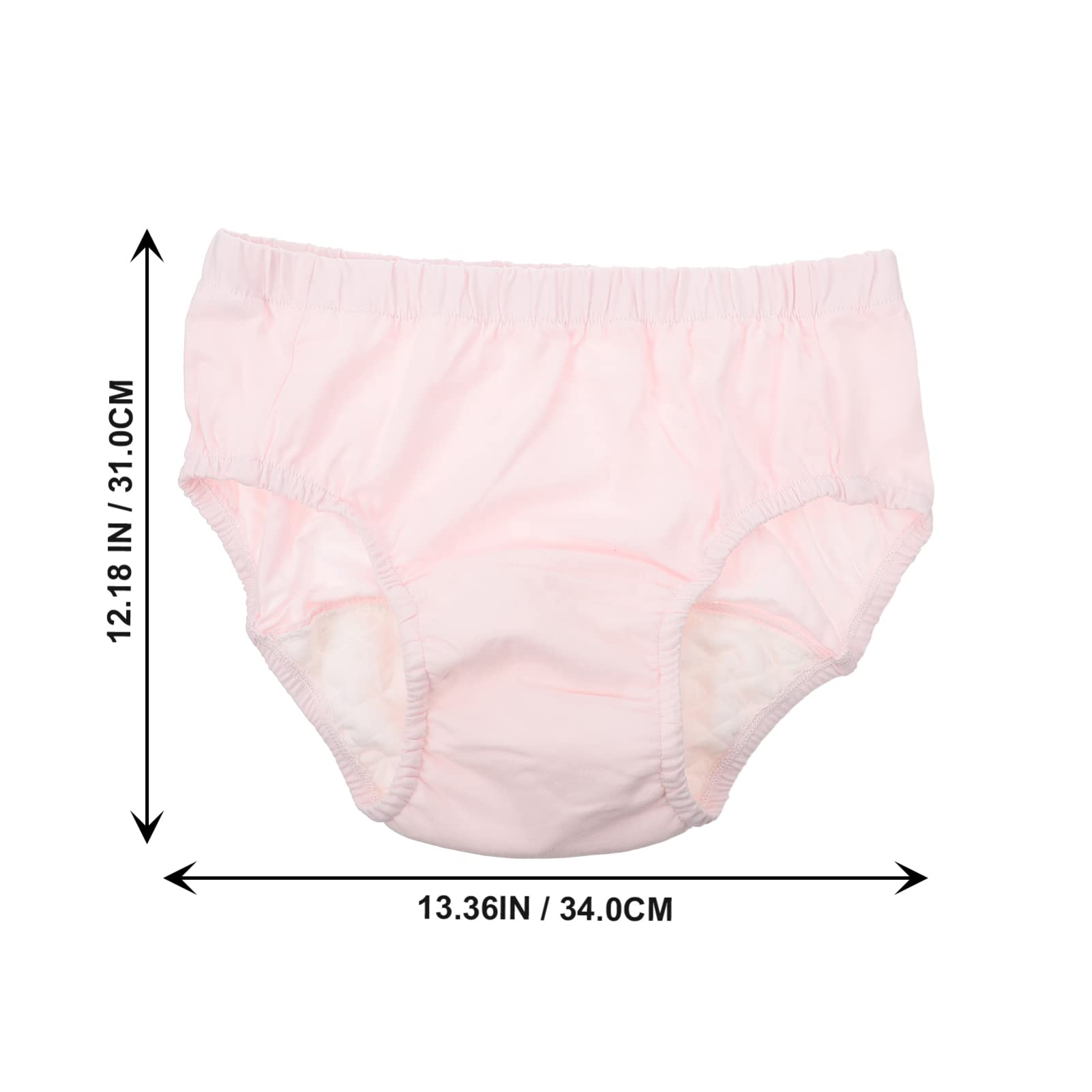 Adult Diapers Cotton Underwear Leak Diapers Adult Cloth Diaper Cover Active Waterproof Leakproof Pants for Adults Elderly Pink XXL