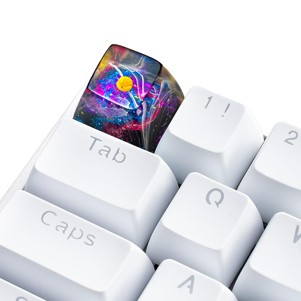 Oceankey Artisan Keycaps for DIY Replacement Handmade Resin Keycap Mars Custom Keycaps for Switch Gaming, Cherry MX Mechanical Keyboards