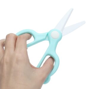 Baby Food Supplement Scissors Baby Food Ceramic Scissors Safety Ceramic Baby Scissors (green)