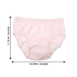 Adult Diapers Cotton Underwear Leak Diapers Adult Cloth Diaper Cover Active Waterproof Leakproof Pants for Adults Elderly Pink XL