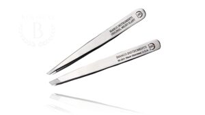 bianco instruments slant and micro slant tweezer bundle - made in usa stainless steel - expertly honed for a professional grip on even the most stubborn hairs - 2mm and 3.5mm tips