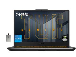 asus 2022 tuf gaming 17.3" fhd 144hz laptop, intel core i5-11260h (beats i7-8750h), 32gb ram, 2tb pcie ssd, rgb backlit keyboard, geforce rtx 3050 graphics, windows 10, grey, 32gb usb card