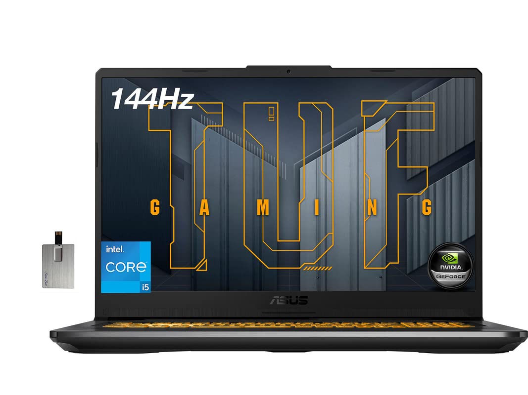 ASUS 2022 TUF Gaming 17.3" FHD 144Hz Laptop, Intel Core i5-11260H (Beats i7-8750H), 32GB RAM, 2TB PCIe SSD, RGB Backlit Keyboard, GeForce RTX 3050 Graphics, Windows 10, Grey, 32GB USB Card