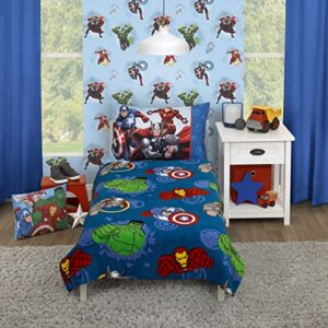 Marvel Avengers Fight The Foes Blue, Red, Green Hulk, Iron Man, Thor, Captain America Super Soft Toddler Blanket